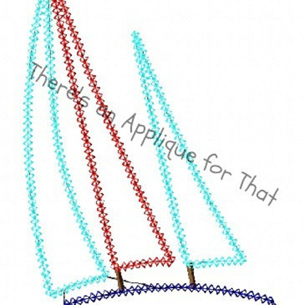 Sail Boat Applique - Etsy