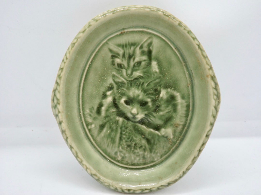 Wade Green Cat / Kittens Dish 1970's (perfect) - Etsy