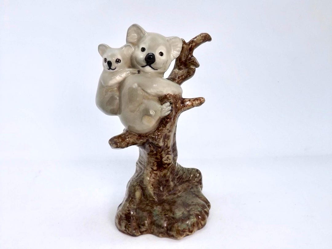 Rare Dilford Pottery Koala Bear and Baby (wade Interest as Modeledded ...