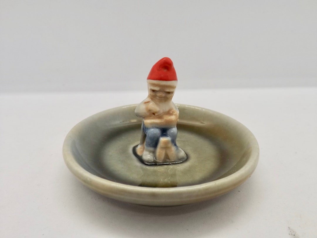 Wade Lucky Leprechaun Cobbler on a Pin Tray With Red Hat 1950's - Etsy