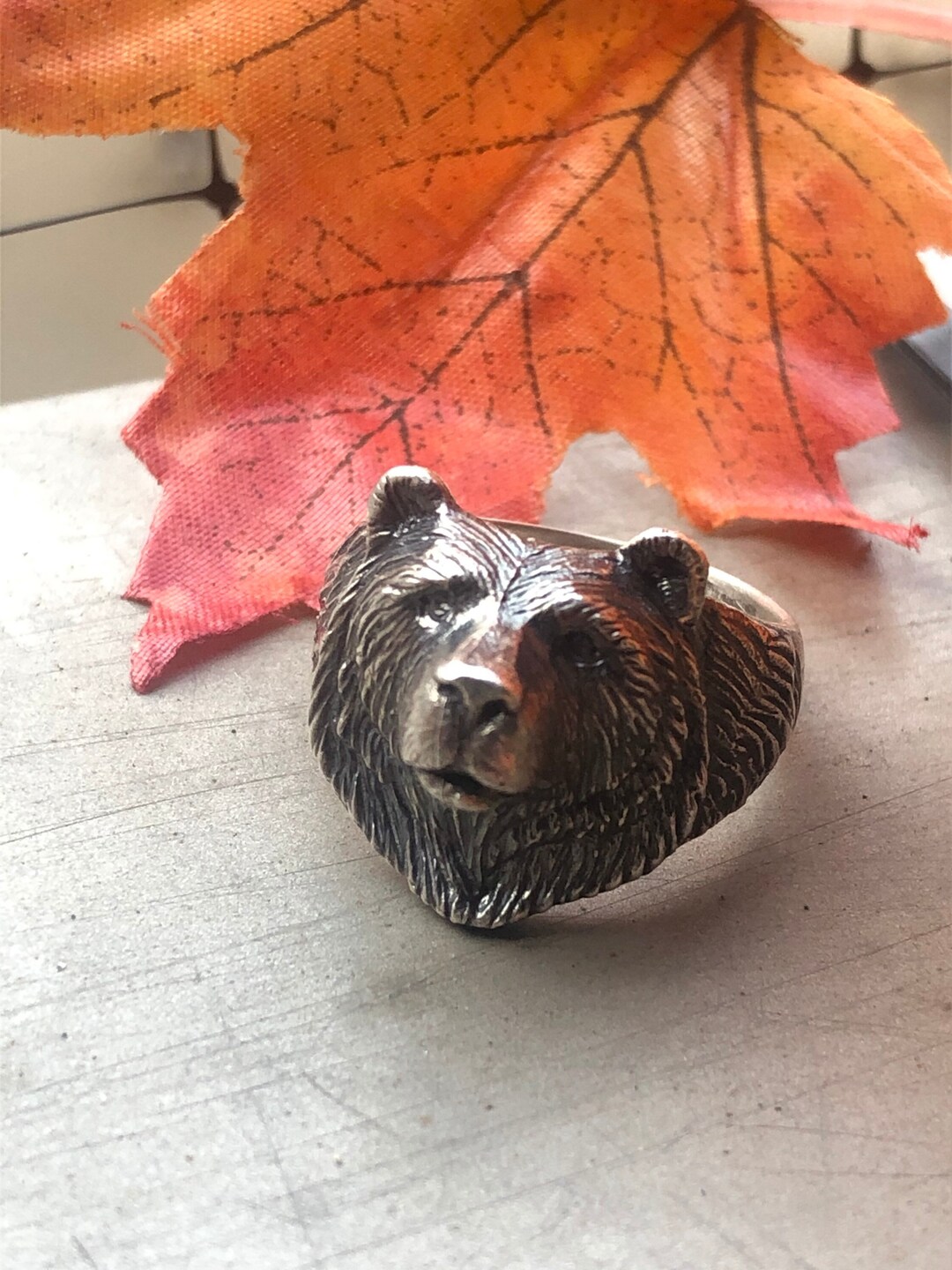 Bear Ring Sterling Silver, Made to Order. Available in Sizes 7 to 13 - Etsy