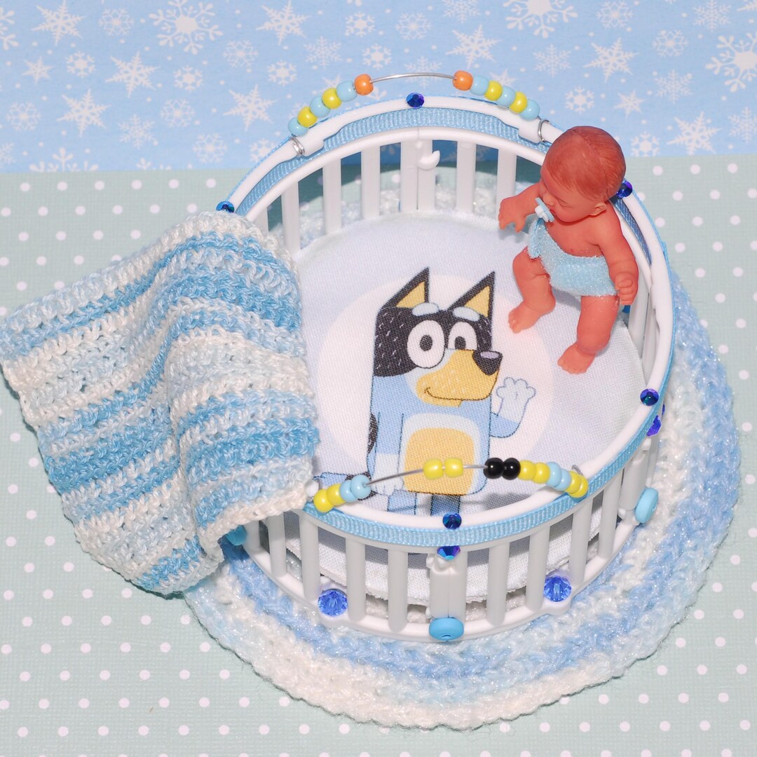 Mini Bluey Playpen Plus Baby, Crochet Rug, Toys & Blanket - Etsy