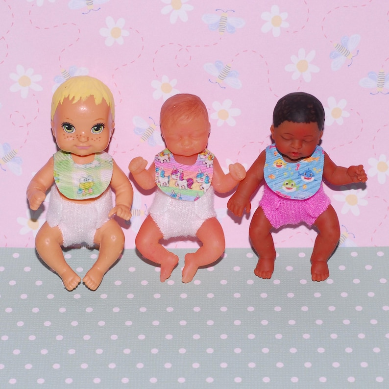 Fabric Bib + Diaper for Mini Baby: Zuru Series 1 & 2 or Krissy - Etsy