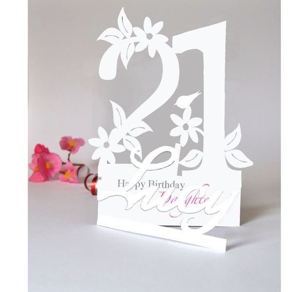 21st Card for Goddaughter - Etsy