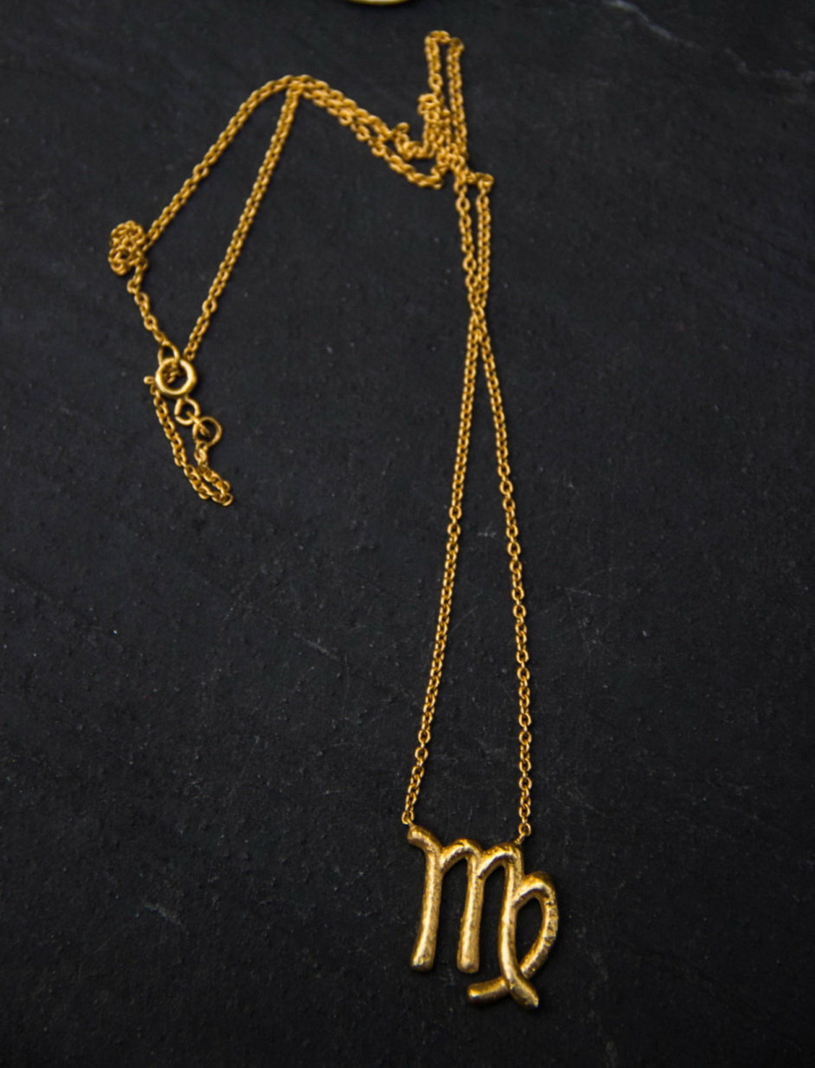 Sterling Silver Virgo Necklace, Gold Virgo Necklace, Silver Virgo Sign ...
