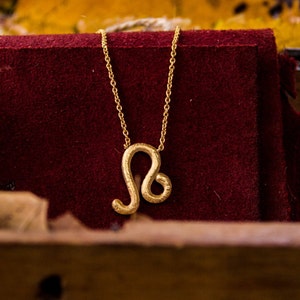 Sterling Silver Leo Necklace, Gold Leo Necklace, Silver Leo Sign ...