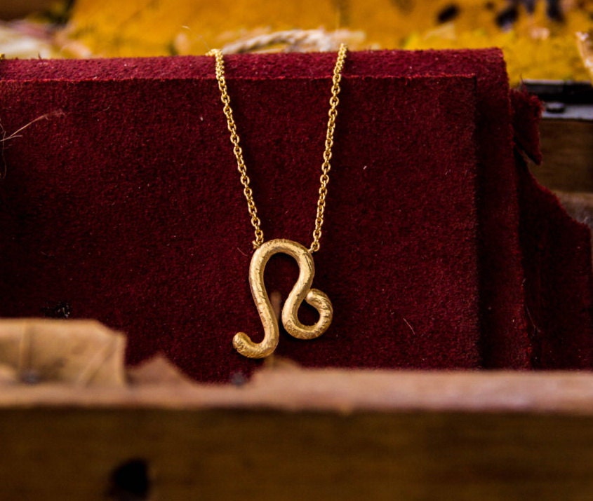 Sterling Silver Leo Necklace Gold Leo Necklace Silver Leo - Etsy