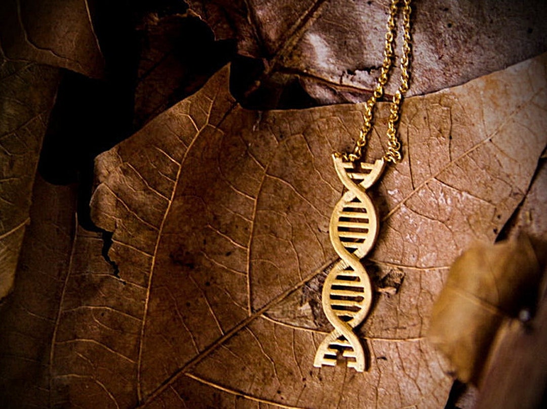 DNA Necklace, Gold Filled Necklace, Science Love, Geekery Gift, Silver ...
