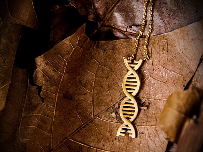 DNA Necklace Gold Filled Necklace Science Love Geekery - Etsy