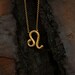 Sterling Silver Leo Necklace Gold Leo Necklace Silver Leo - Etsy