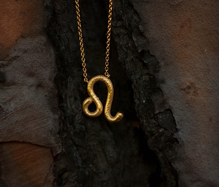 Sterling Silver Leo Necklace Gold Leo Necklace Silver Leo - Etsy