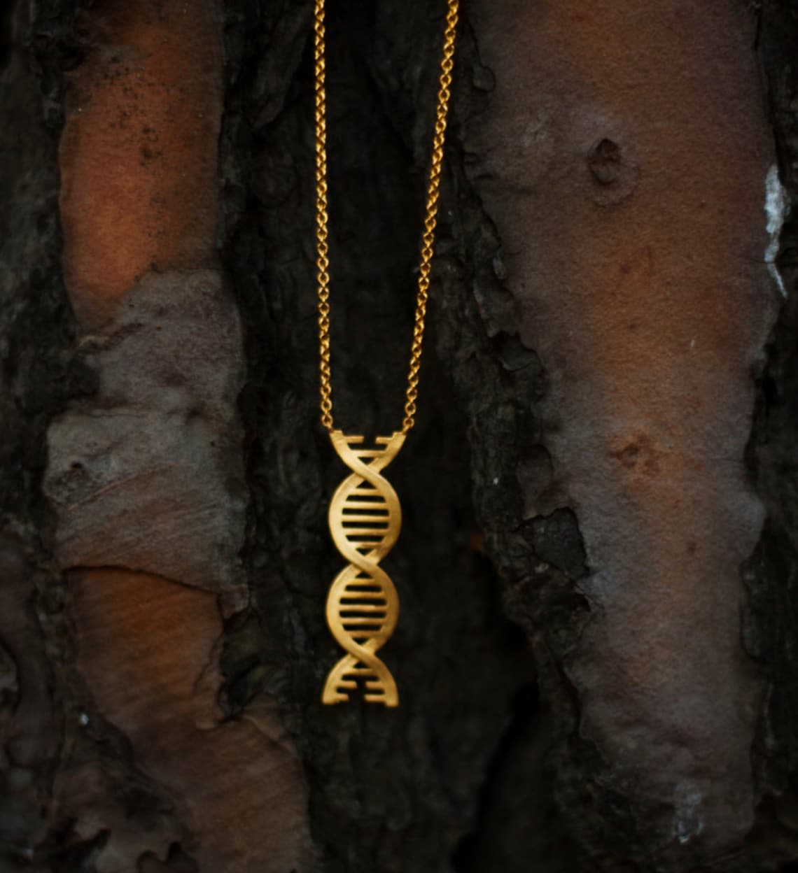 DNA Necklace Gold Filled Necklace Science Love Geekery - Etsy