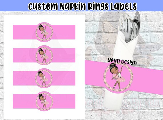 Custom Napkin Rings Labels. Party Table Decor. Any Design. - Etsy
