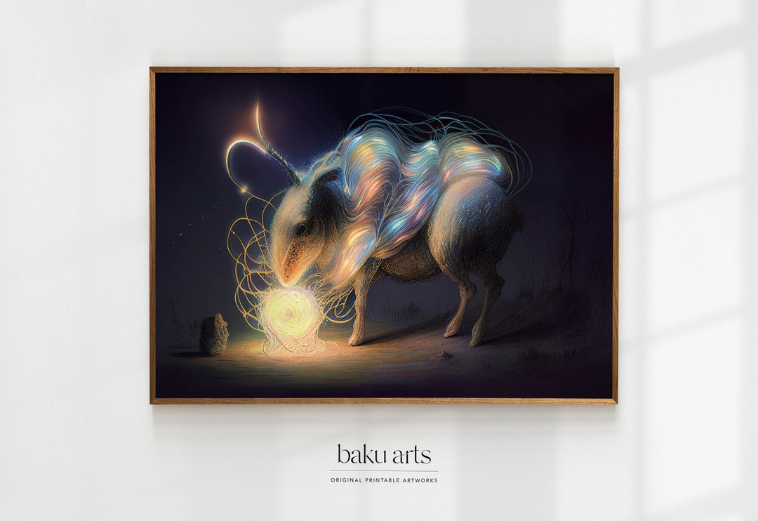 Mystical Gaze. Digital Download / Mysterious Sheep-like Creature ...