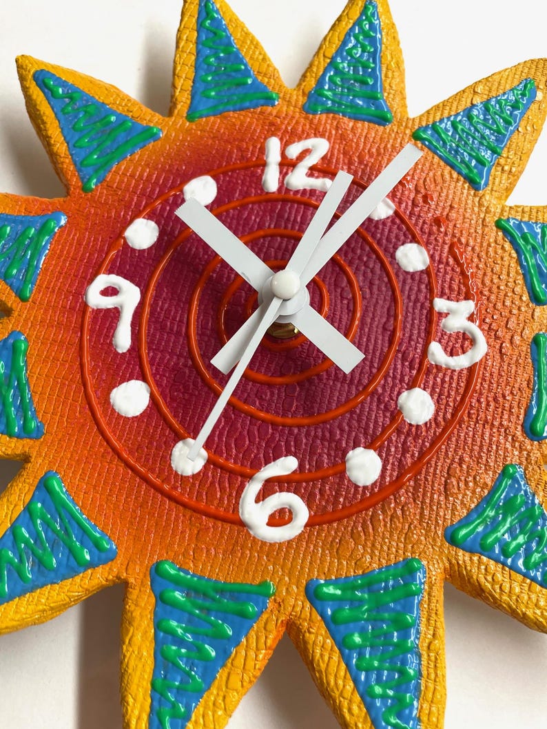 Here Comes the Sun Clock, Whimsical Sunshine Clock, Sun Clock, Wall Art ...