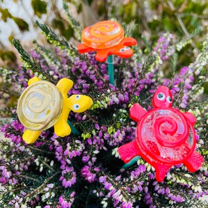 Sea Turtle Garden Stakes, 7 Sea Turtle Garden Stakes,potted Plants ...