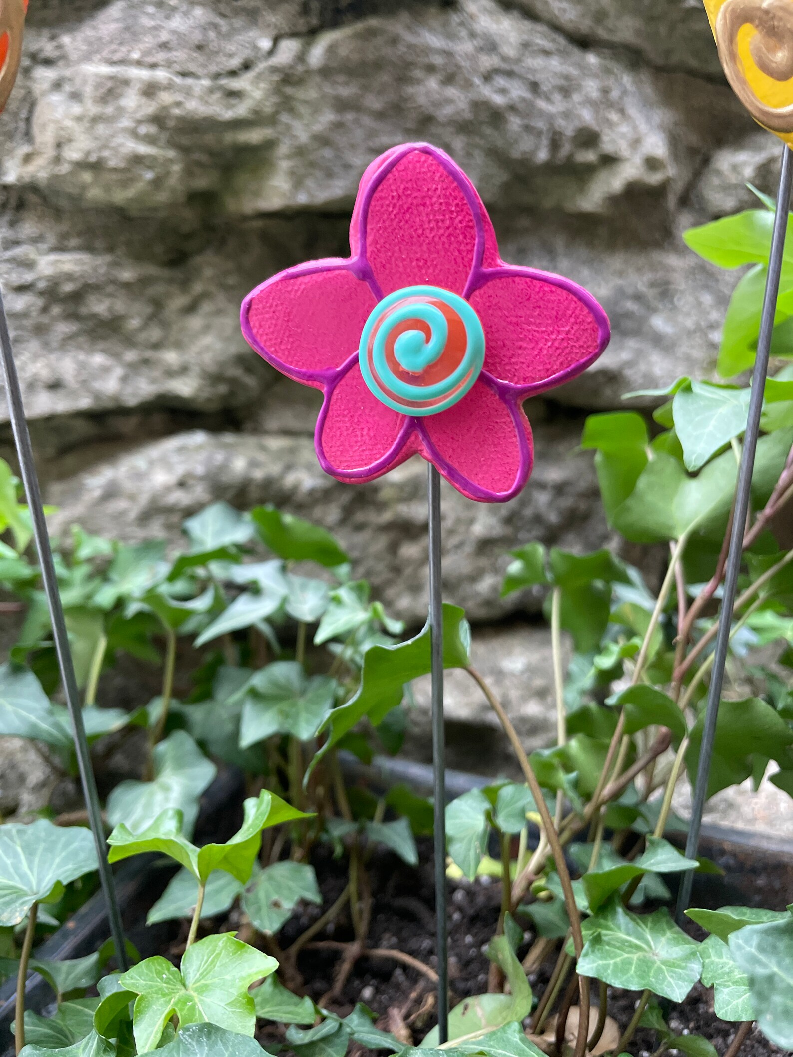 Set of Three Hummingbird and Flower Garden Stakes,humming Bird Garden ...