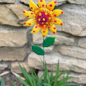 Metal Spring Flower Garden Stakes,set of Five Metal Garden Stakes, Yard ...