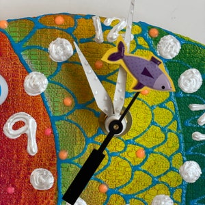 Rainbow Fish Wall Clock Fish ClockNursery Clock Gift | Etsy