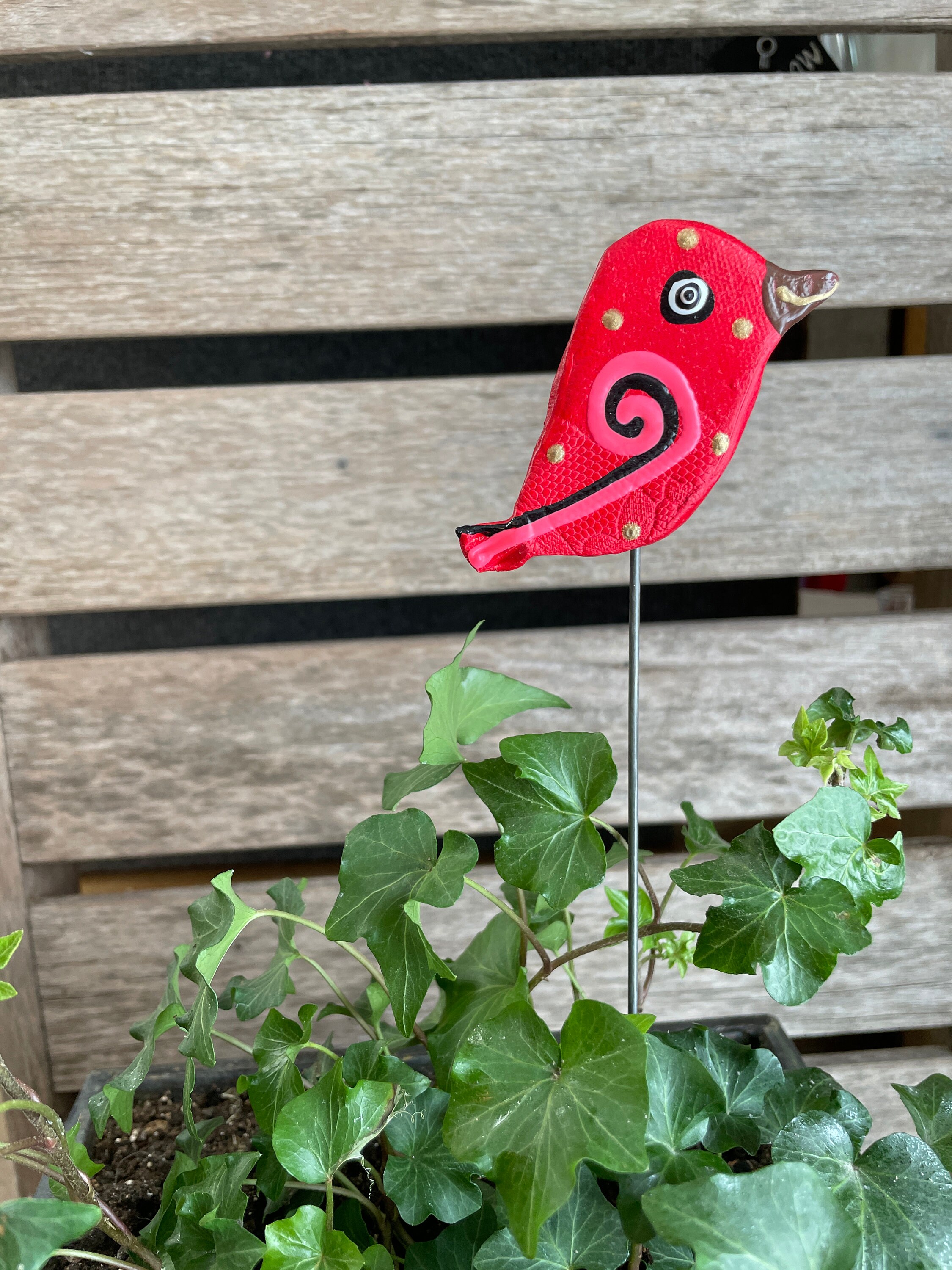 Yard Art Bird Garden Stakes,Bird Garden Art,Potted plants, Great Gift ...