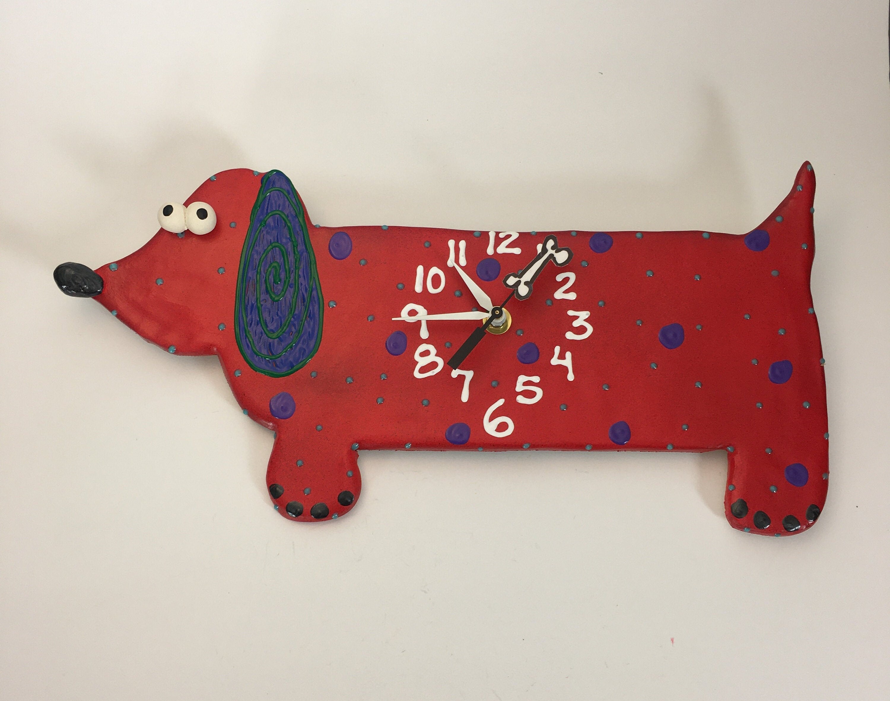 Clock , Dachshund Clock ,Puppy Clock, Dachshund wall decor,gift,,Baby ...