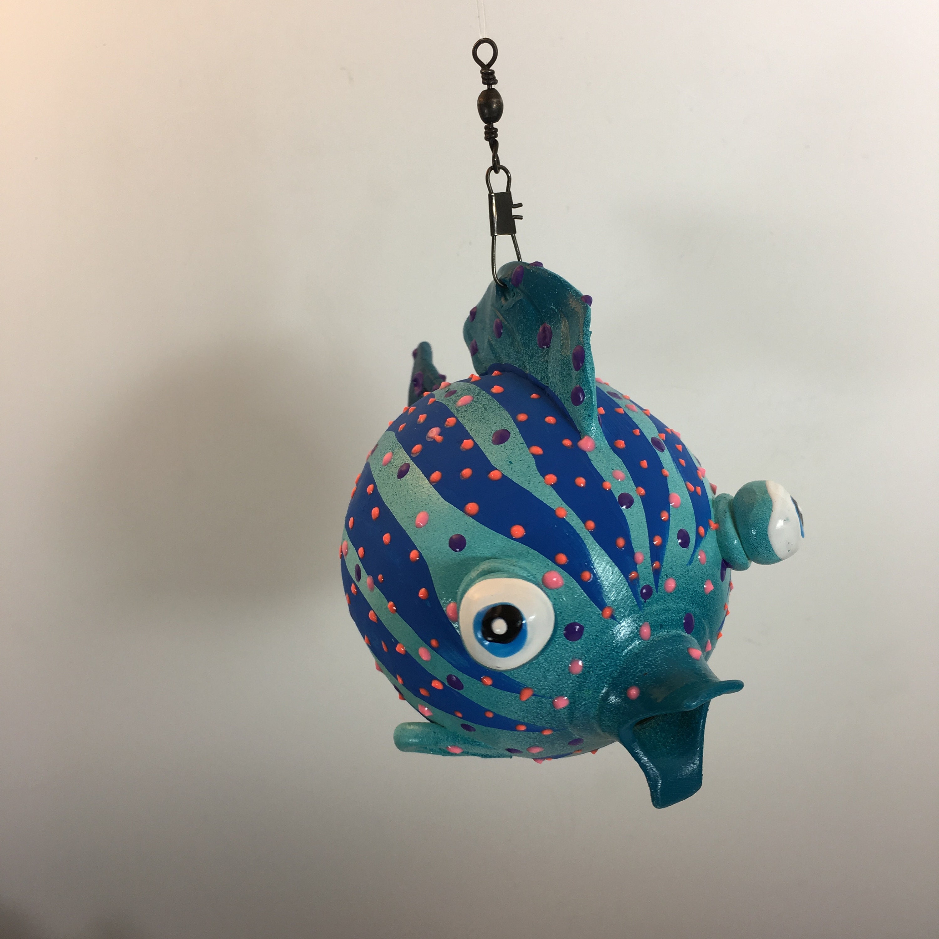 Whimsical Hanging Blowfish, Puffer Fish, Under the Sea,,Aquatic, Beach ...
