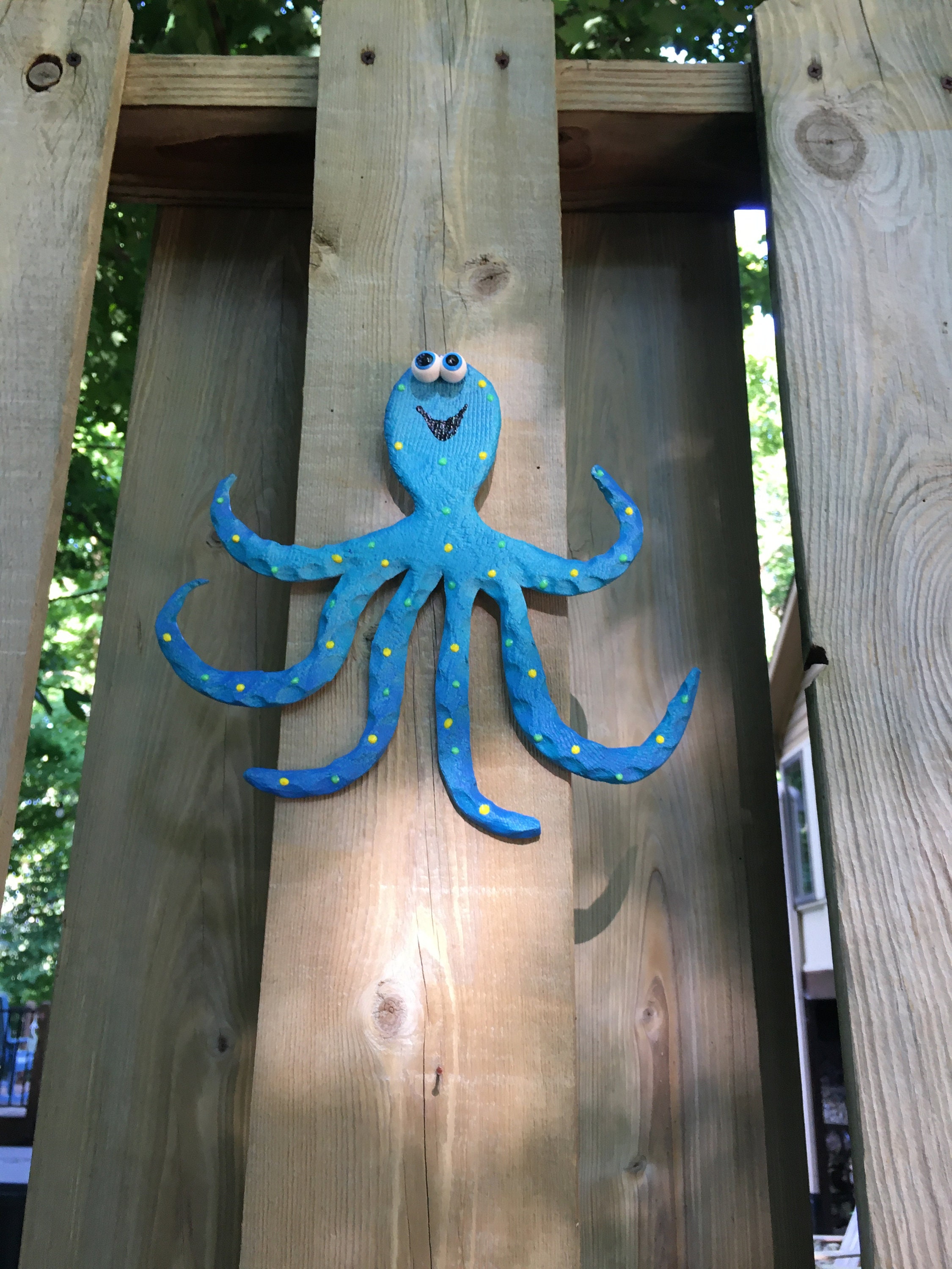 Octopus, Whimsical wall hanging Octopus, underwater fish room decor ...