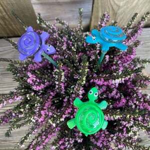 Sea Turtle Garden Stakes, 7 Sea Turtle Garden Stakes,potted Plants ...