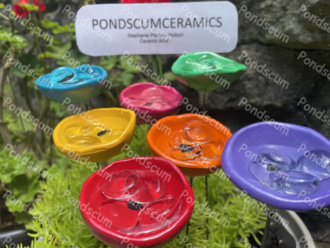Bee Watering Station,butterfly Puddler,garden Art,gift for Her,poppy ...