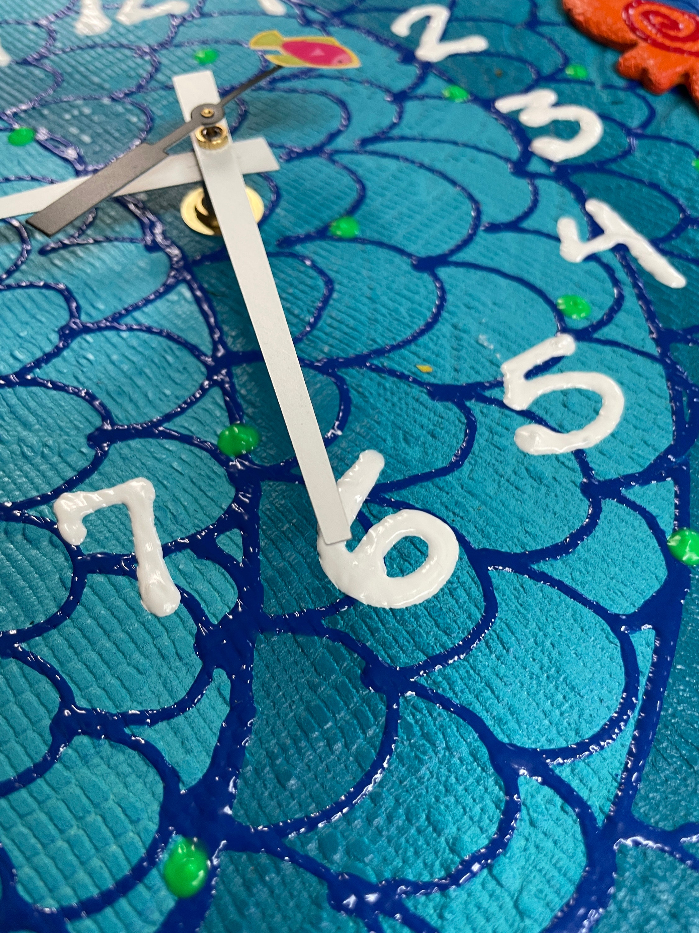 Happy Blue Fish Wall Clock, Fish Clock, Clock ,Gift Clock,Tropical ...