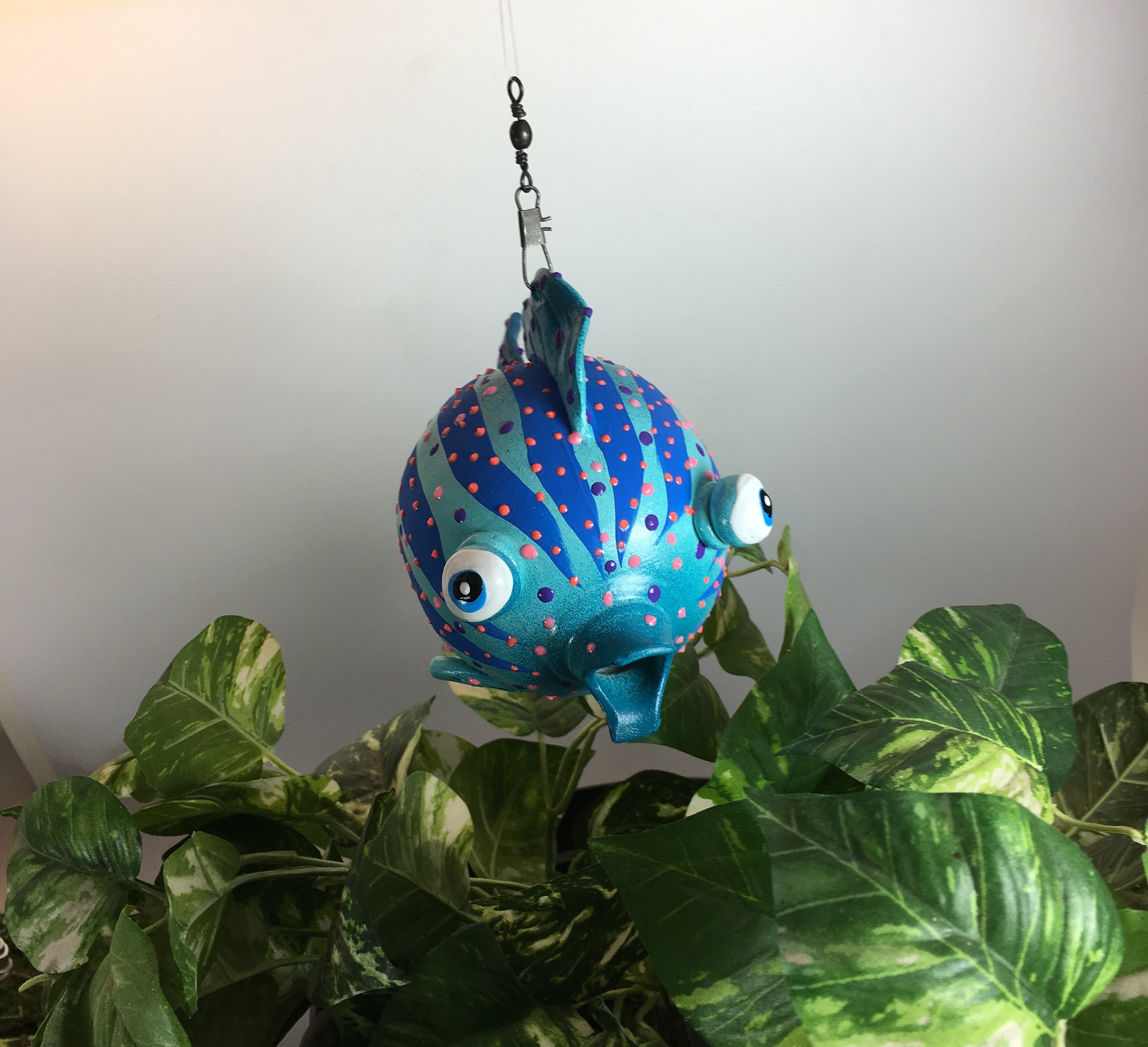 Whimsical Hanging Blowfish, Puffer Fish, Under the Sea,,Aquatic, Beach ...