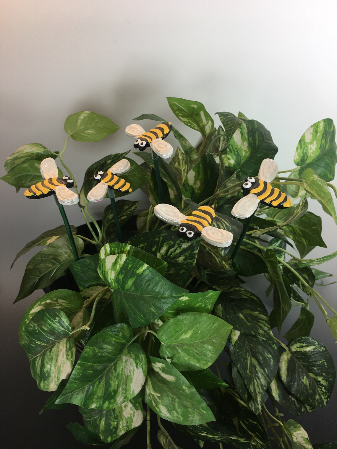 5 Ceramic Bumble Bee Garden Stakeshoney Bee Garden Decor - Etsy