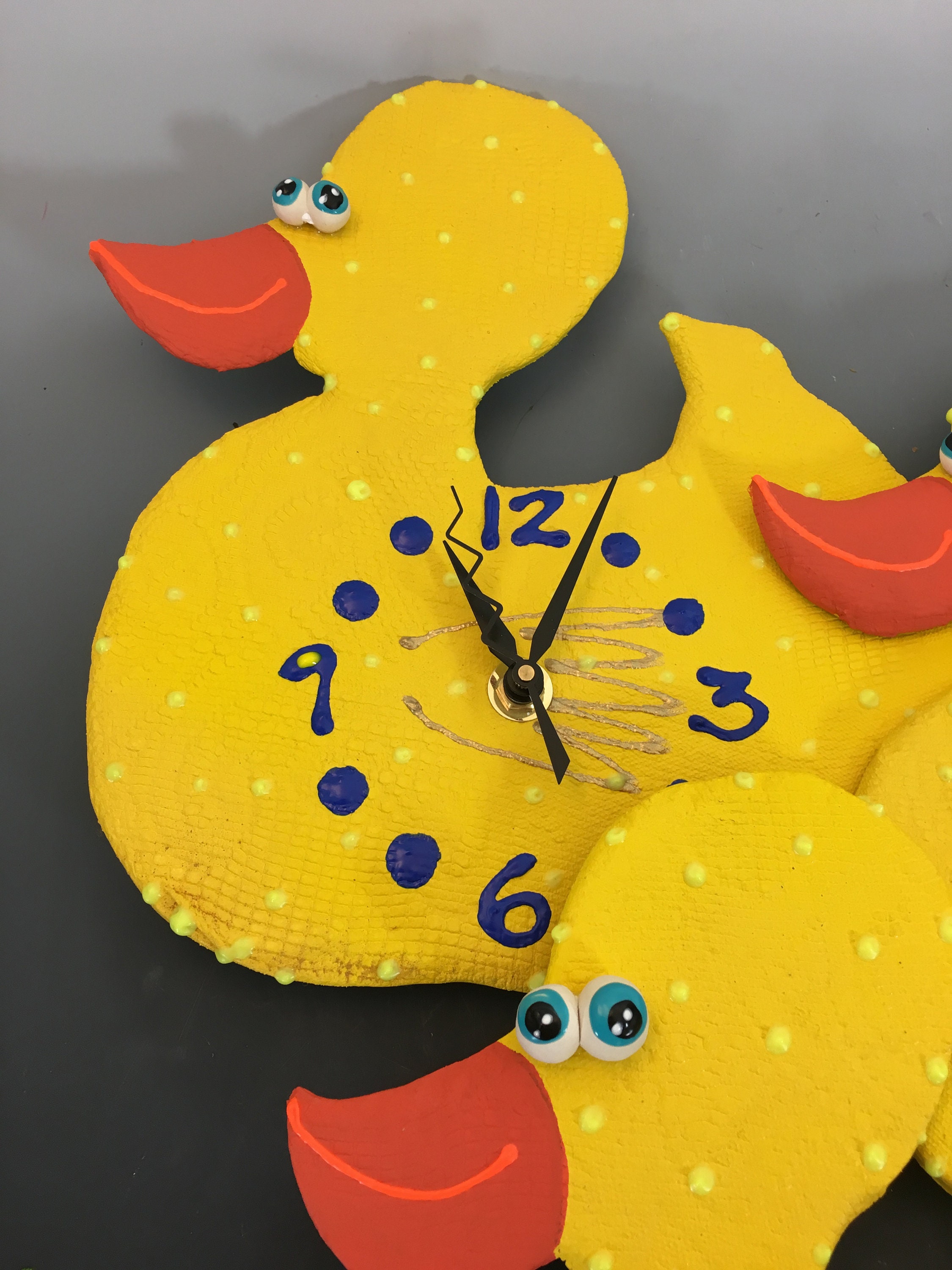 Special Order for Wendy,Kids Clock, Rubber Duck, Duck Wall Clock ...