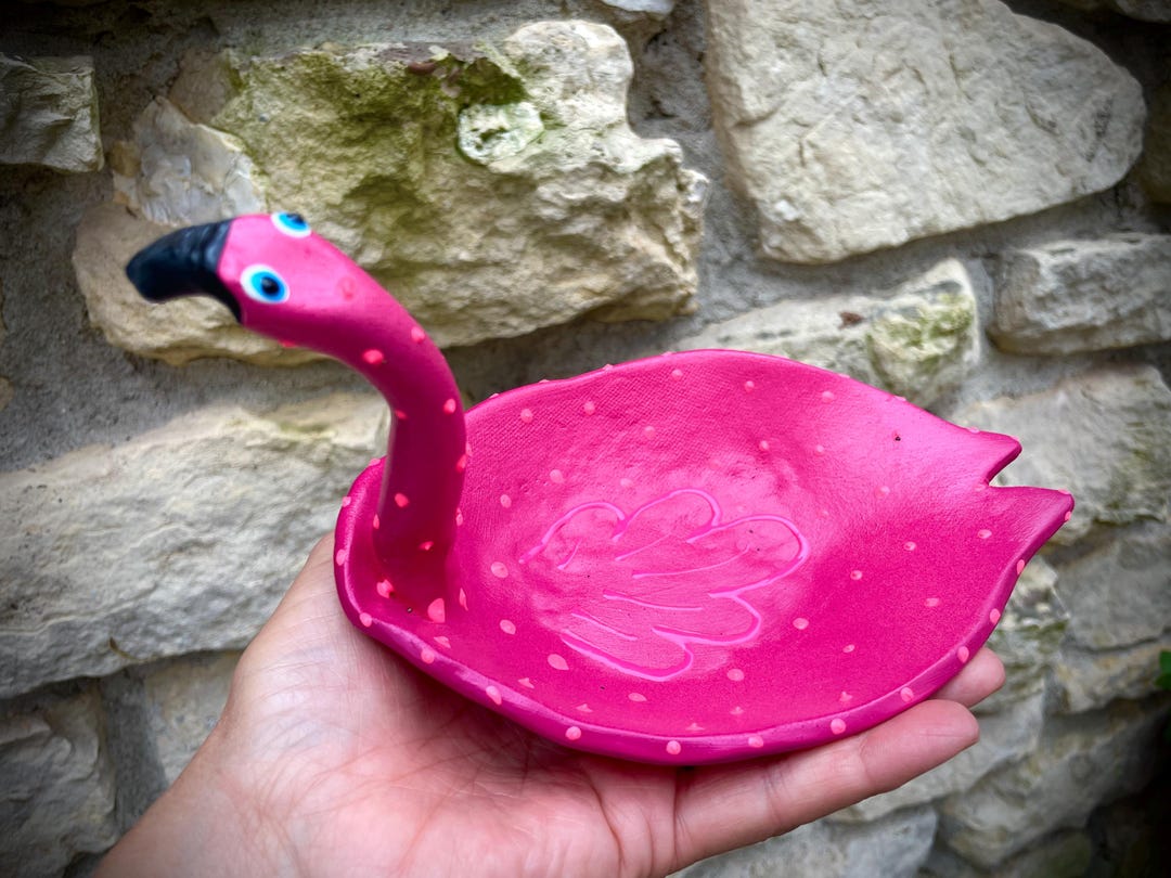 Pink Flamingo Soap Dish flamingo Soap Dish Jewelry Holder Beach Condo Decor Beach Home Decor ...