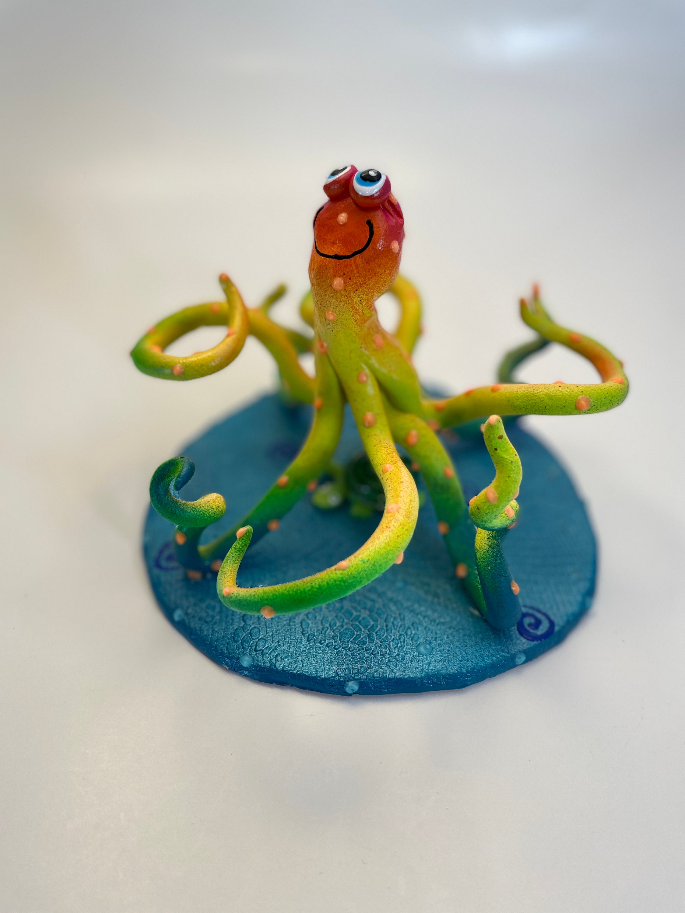 Rainbow Octopus, Kids Toothbrush Holder, Bathroom Decor, Beach House ...