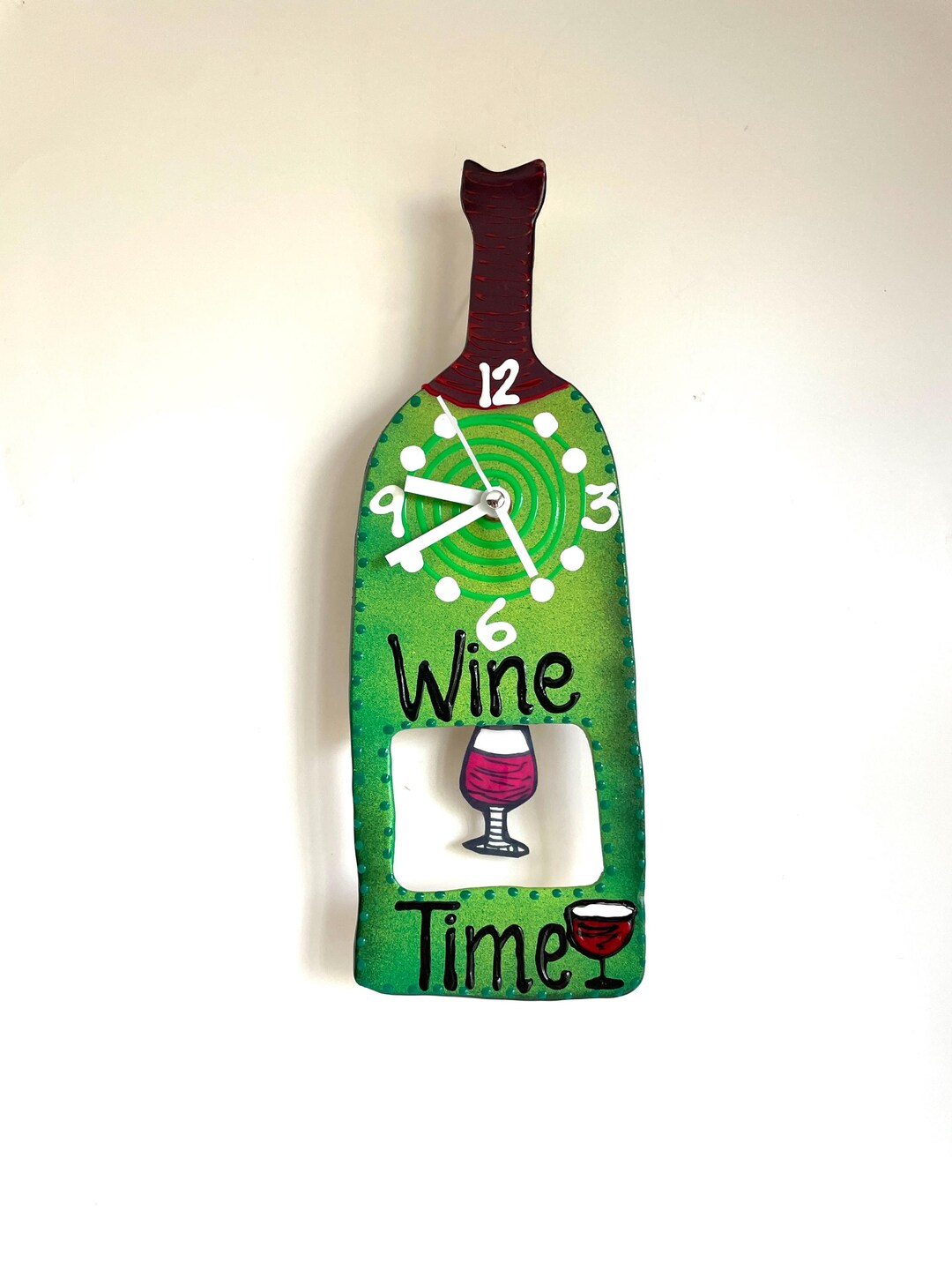 Wine Bottle Pendulum Wall Clock,wine Time Clock,wine Bottle Clock ...