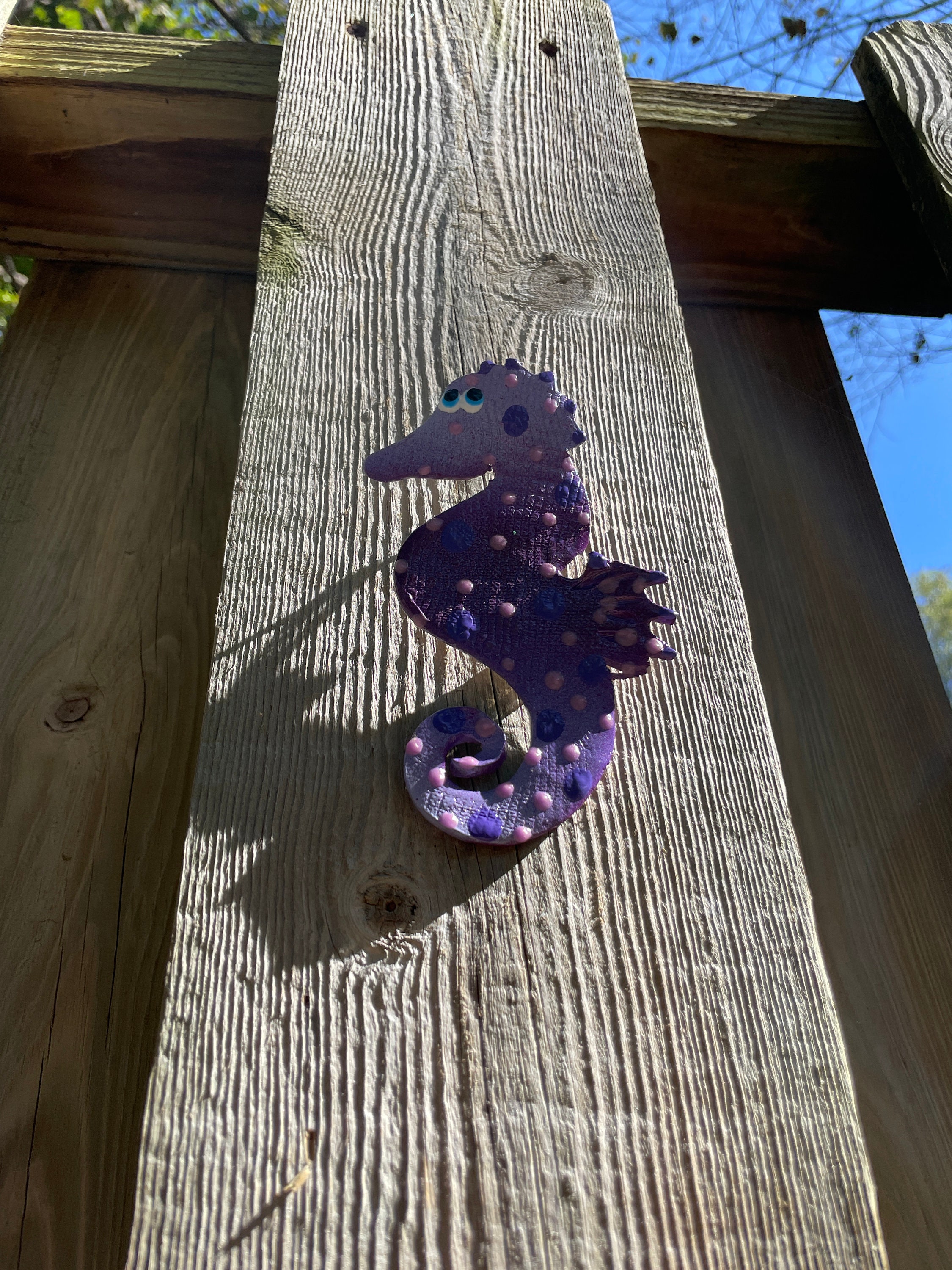 Seahorse Wall Decor,Purple Seahorse Wall Art Beach House Decor Lake ...