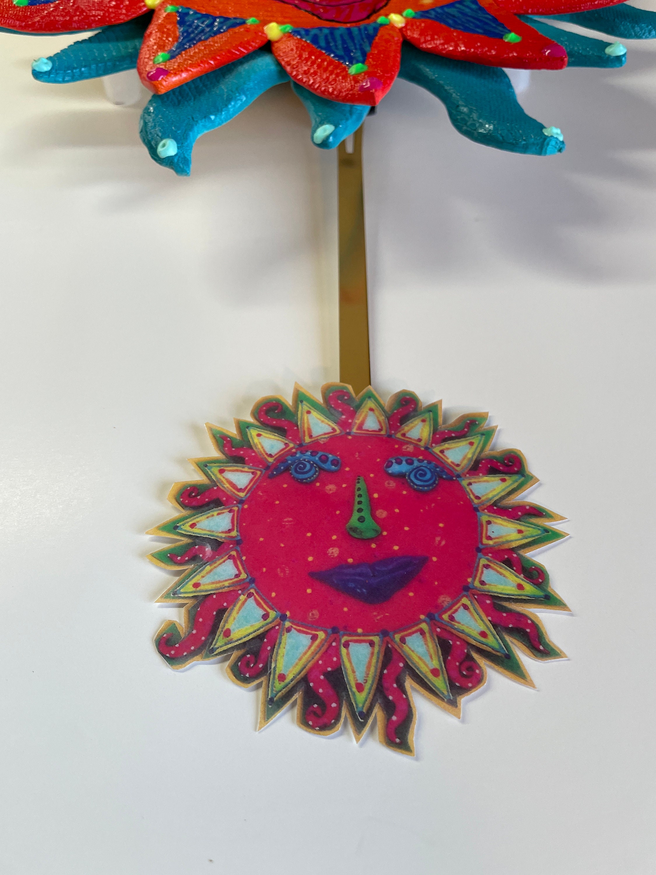 Here Comes The Sun Clock, Wall Clock with Pendulum,Whimsical Sunshine ...