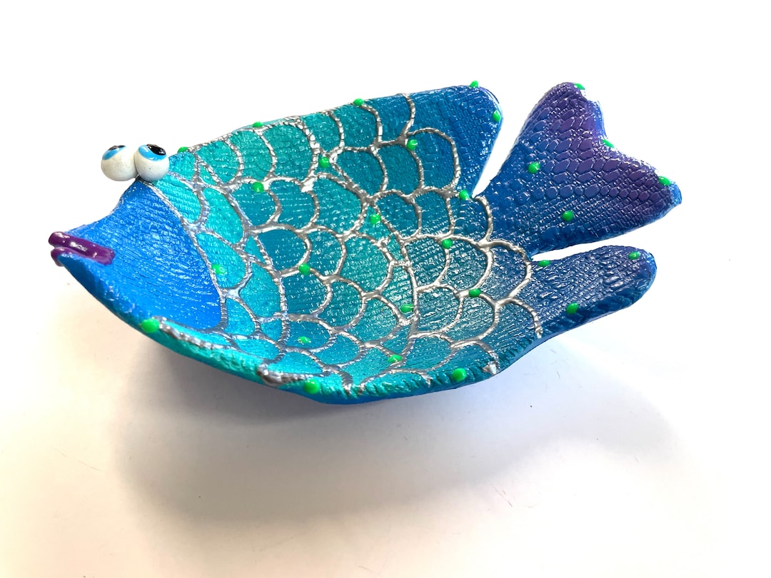 Fish Soap Dish Holder,fish Bathroom Art,fish Decor,fish Beach Condo Art ...