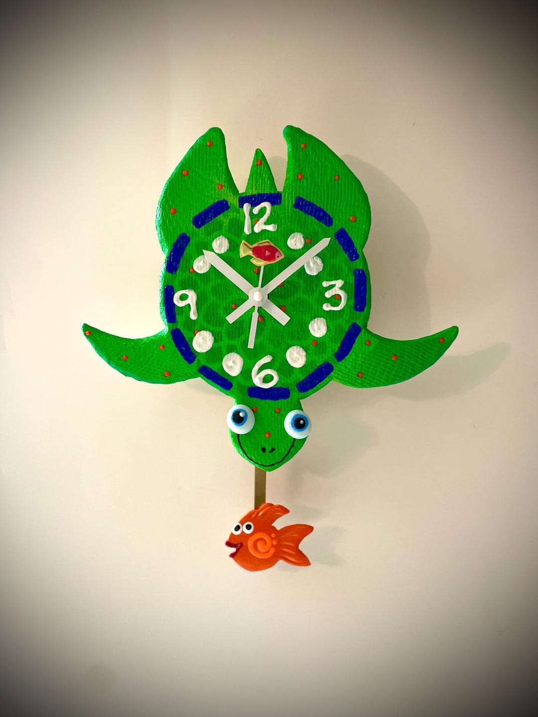 Sea Turtle Wall Clock,turtle Wall Clock With Pendulum,coastal Decor ...