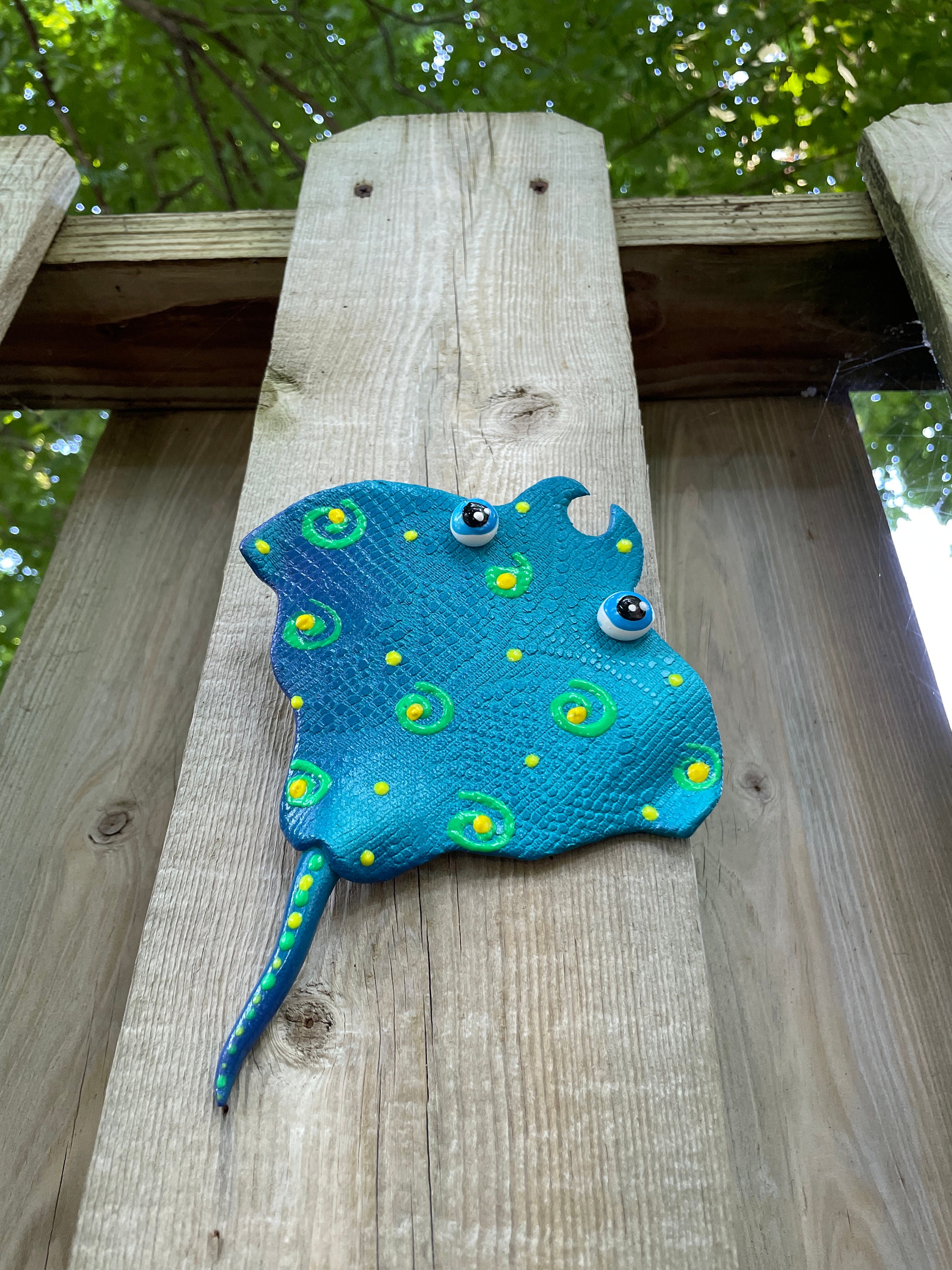 Stingray, Whimsical wall hanging Stingray, Beach Theme,Handmade ceramic ...