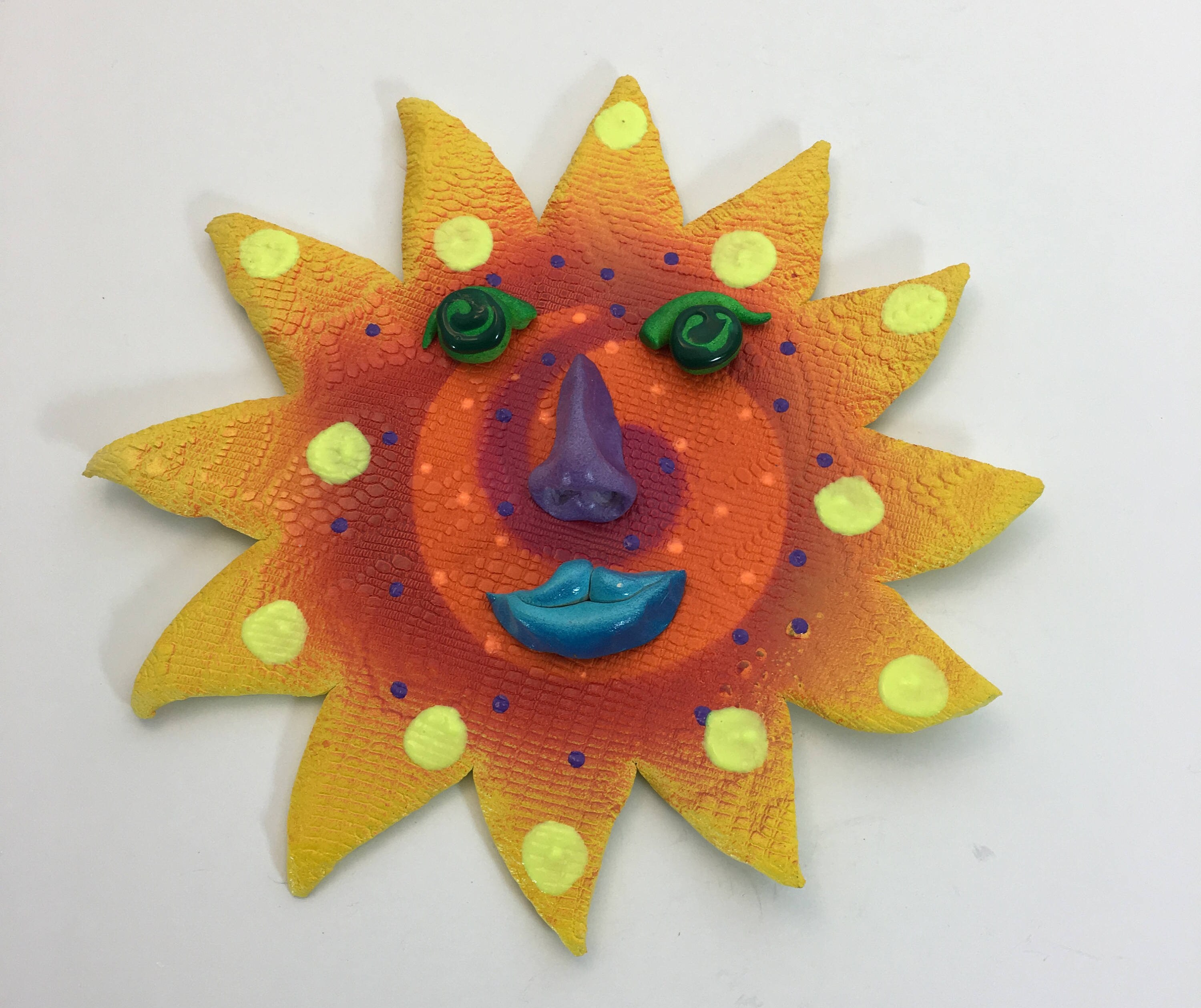 Ceramic Sun Face-Sunshine Face- Sun- Wall Art-Ceramic Sun-wall decor