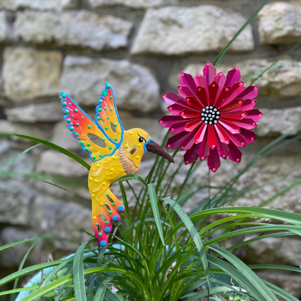 Metal Hummingbird Sculpture - Etsy