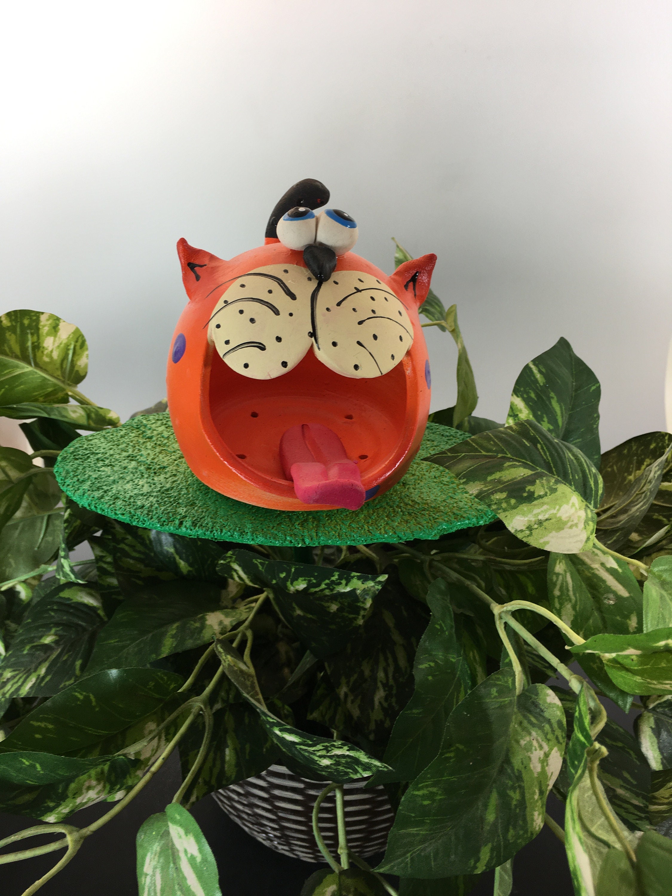 CAT, Bird feeder, Birdhouse,CAT Bird Feeder, Bird House Garden Stakes ...