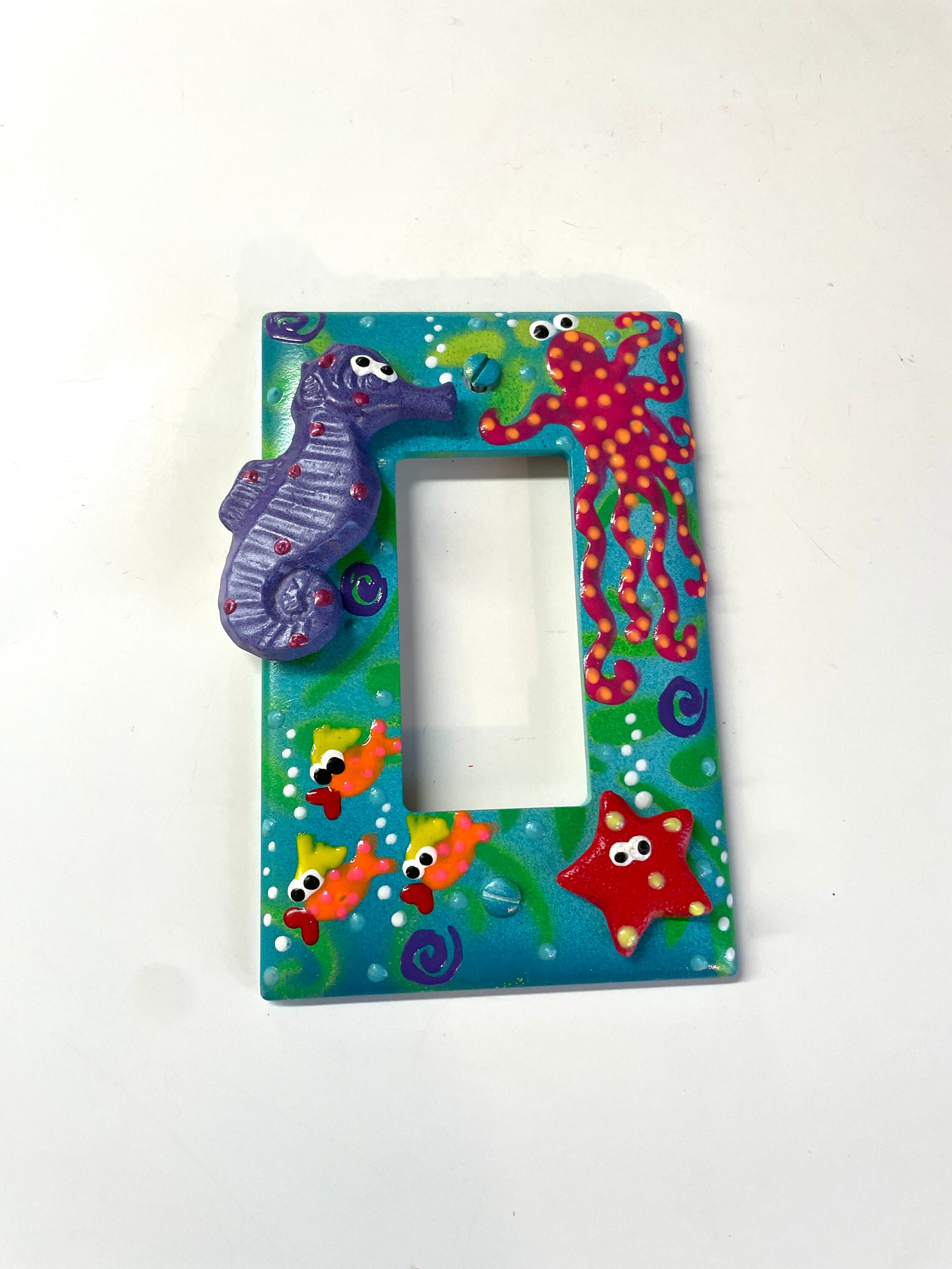 Fish,Octopus Plate Cover,Light Switch Cover, Whimsical Underwater ...