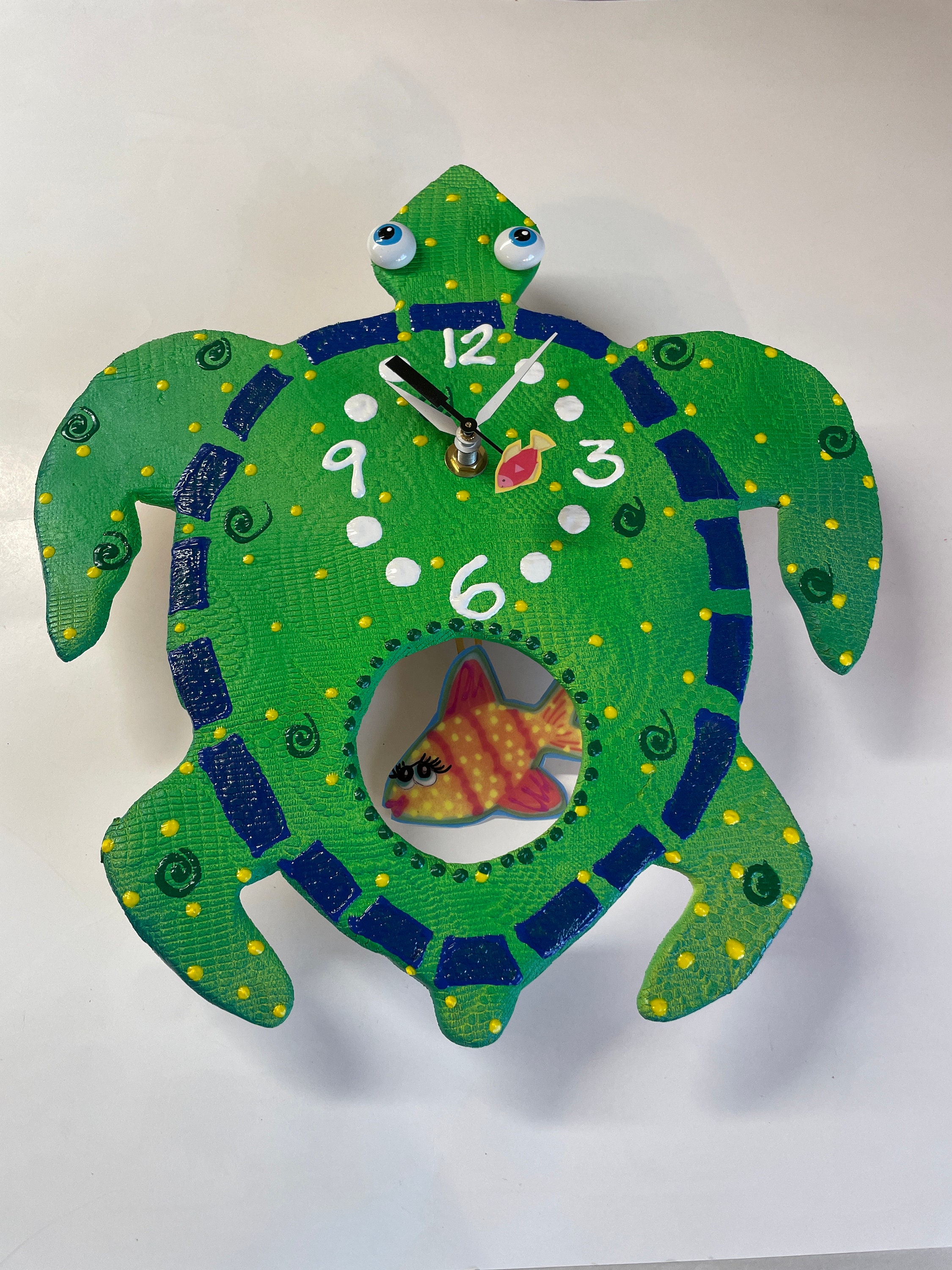Turtle Pendulum Wall Clock,Turtle Clock Unique Clock,Handmade Clock ...