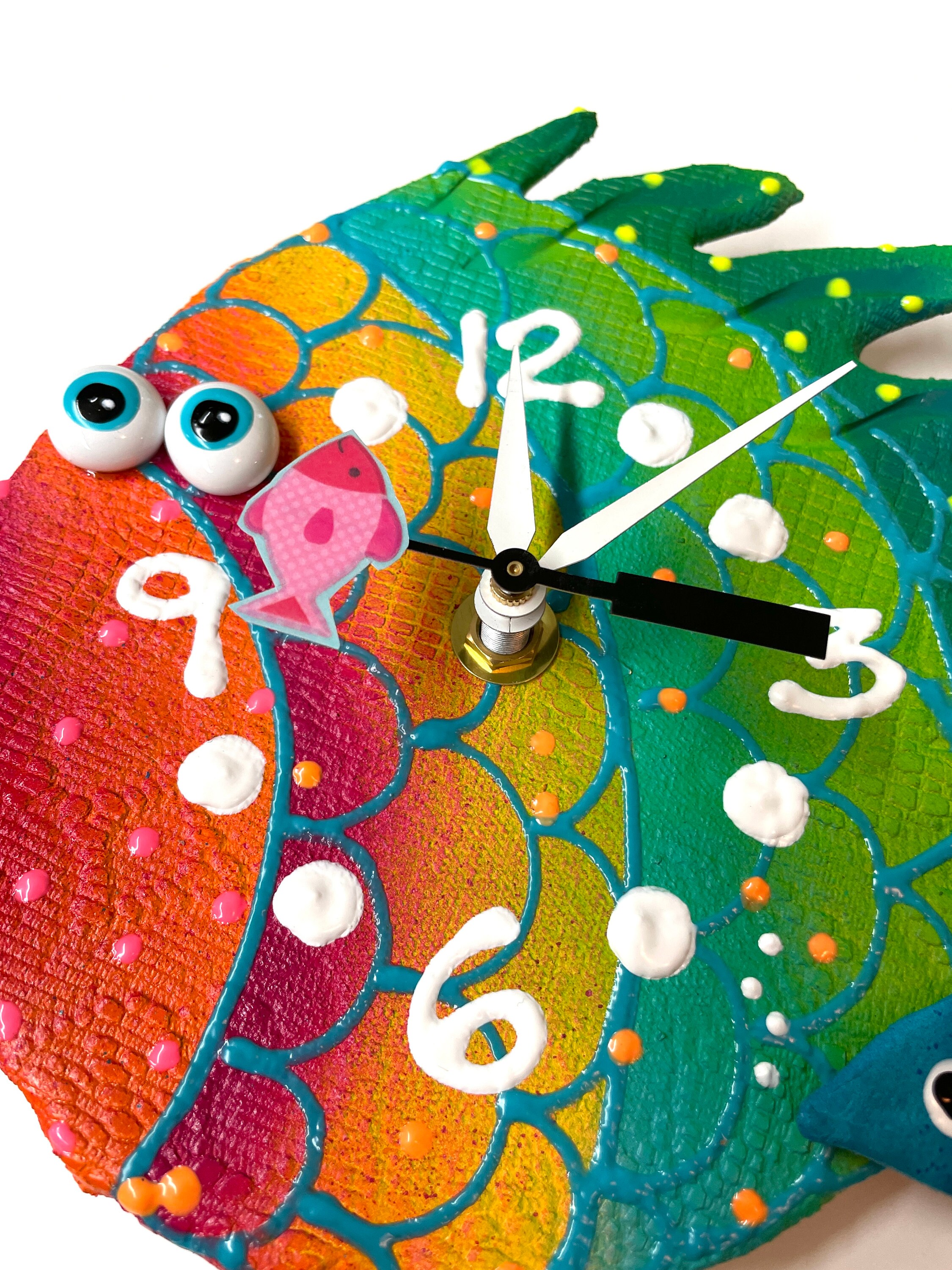 Fish Wall Clock Blowfish Clock,Wall Art Beach House Wall art nautical ...