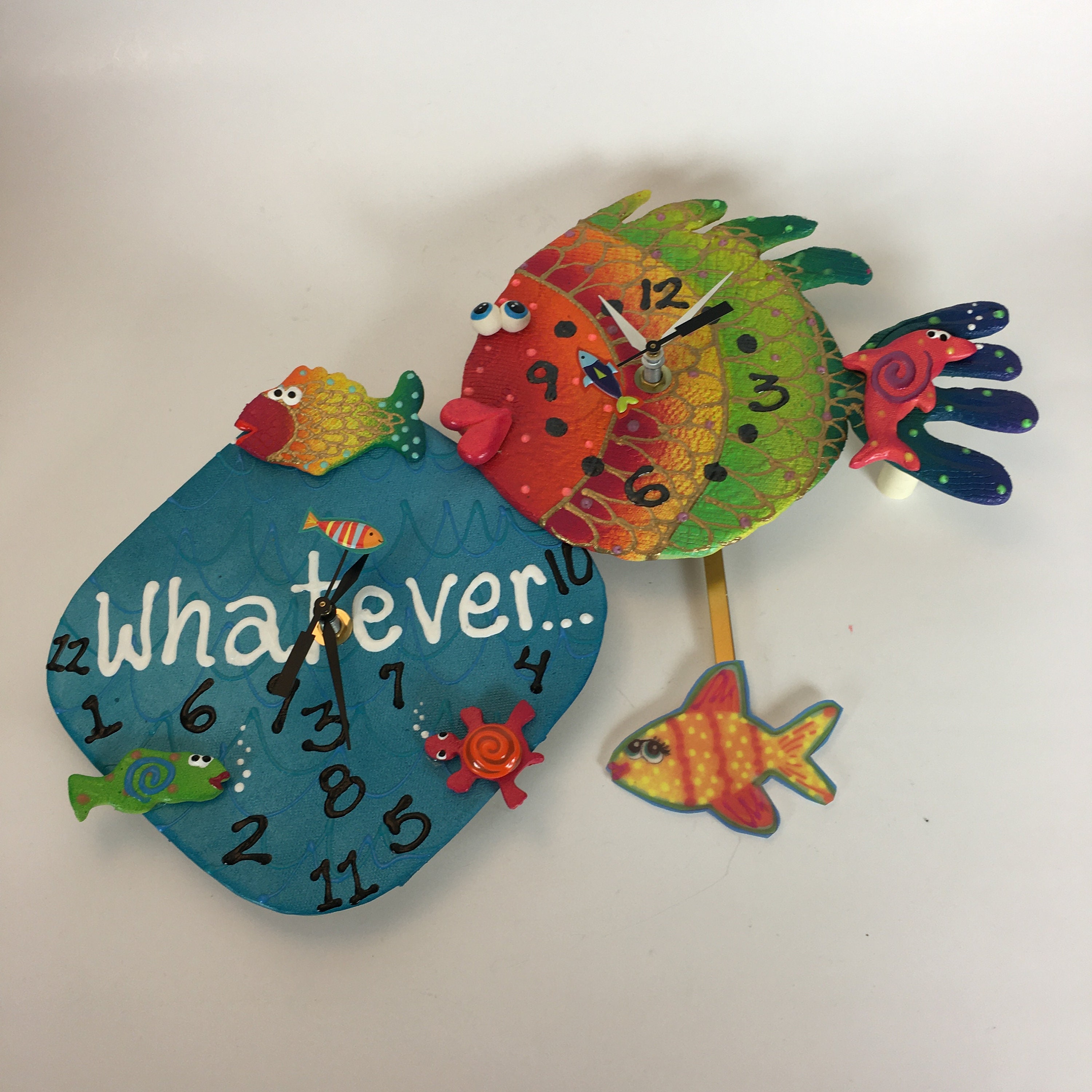Special Order for Susan A. Whatever Clock and a Fish Wall Clock with ...