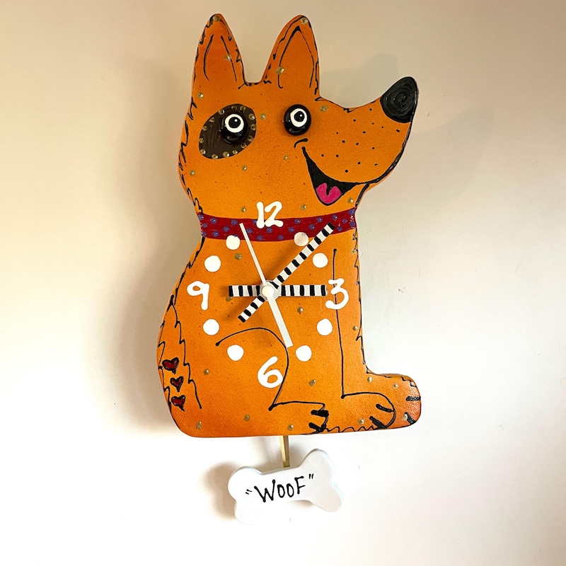 Ceramic Dog Clocks - Etsy