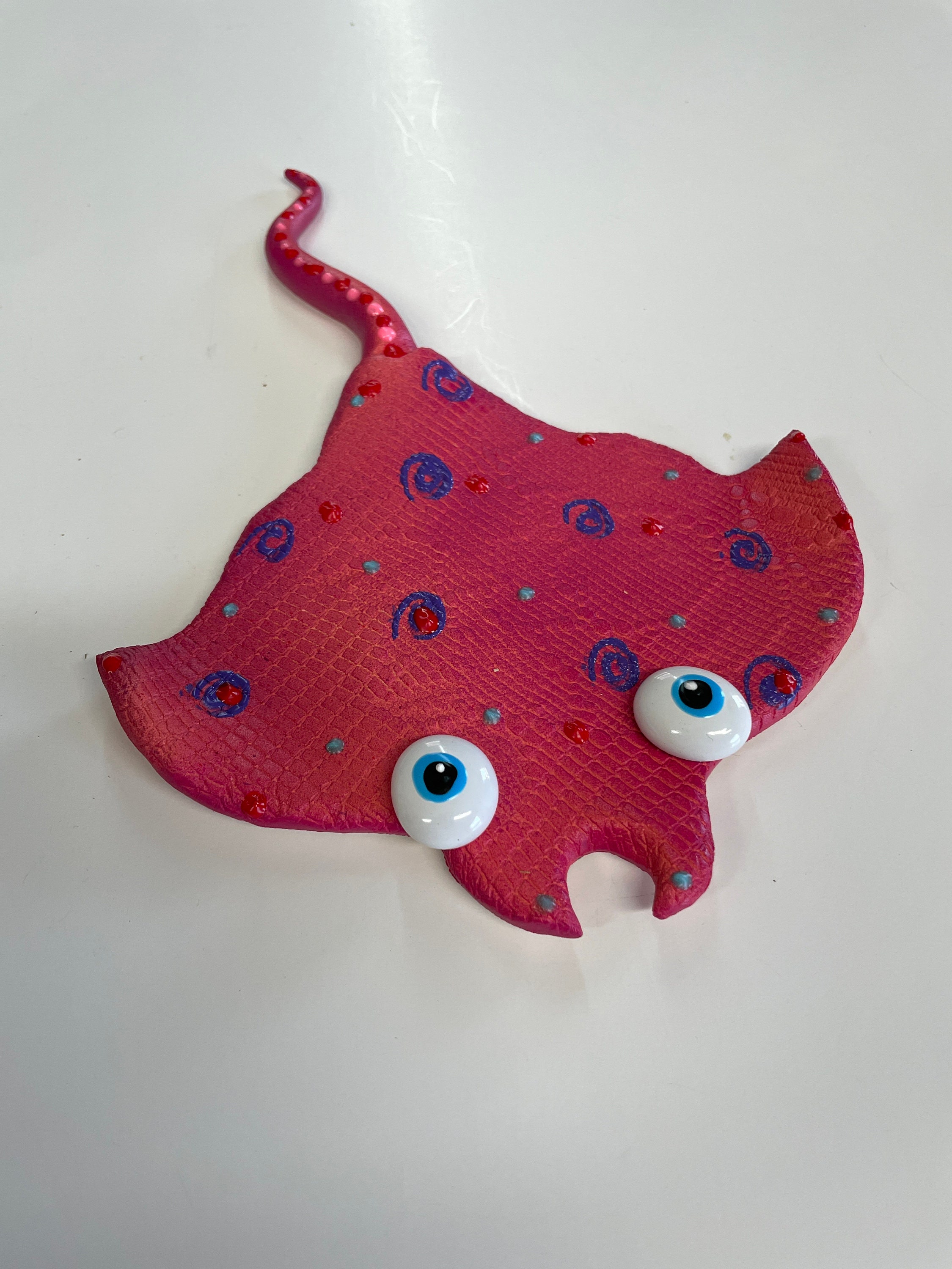 Pink Stingray, Whimsical wall hanging Stingray, Beach Theme,Handmade ...